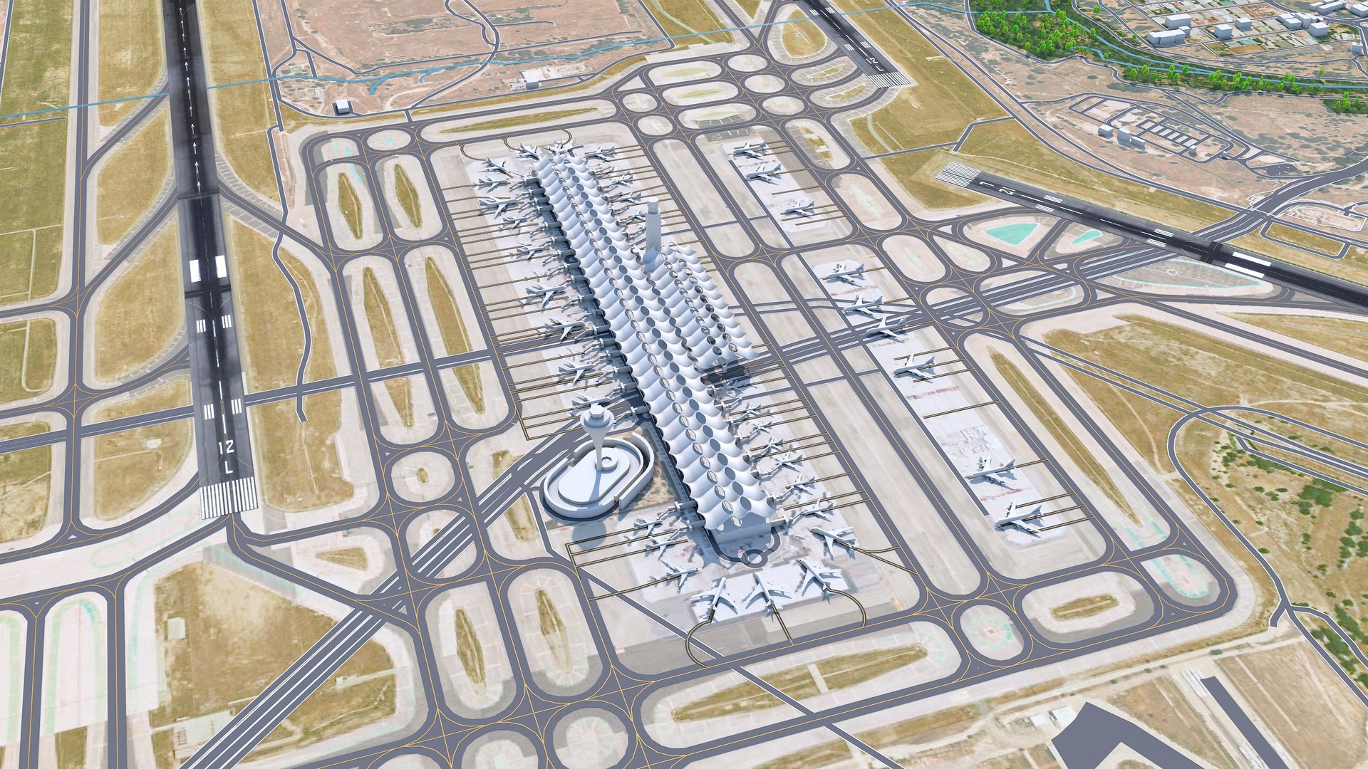 Madrid Airport model - TurboSquid 2005505