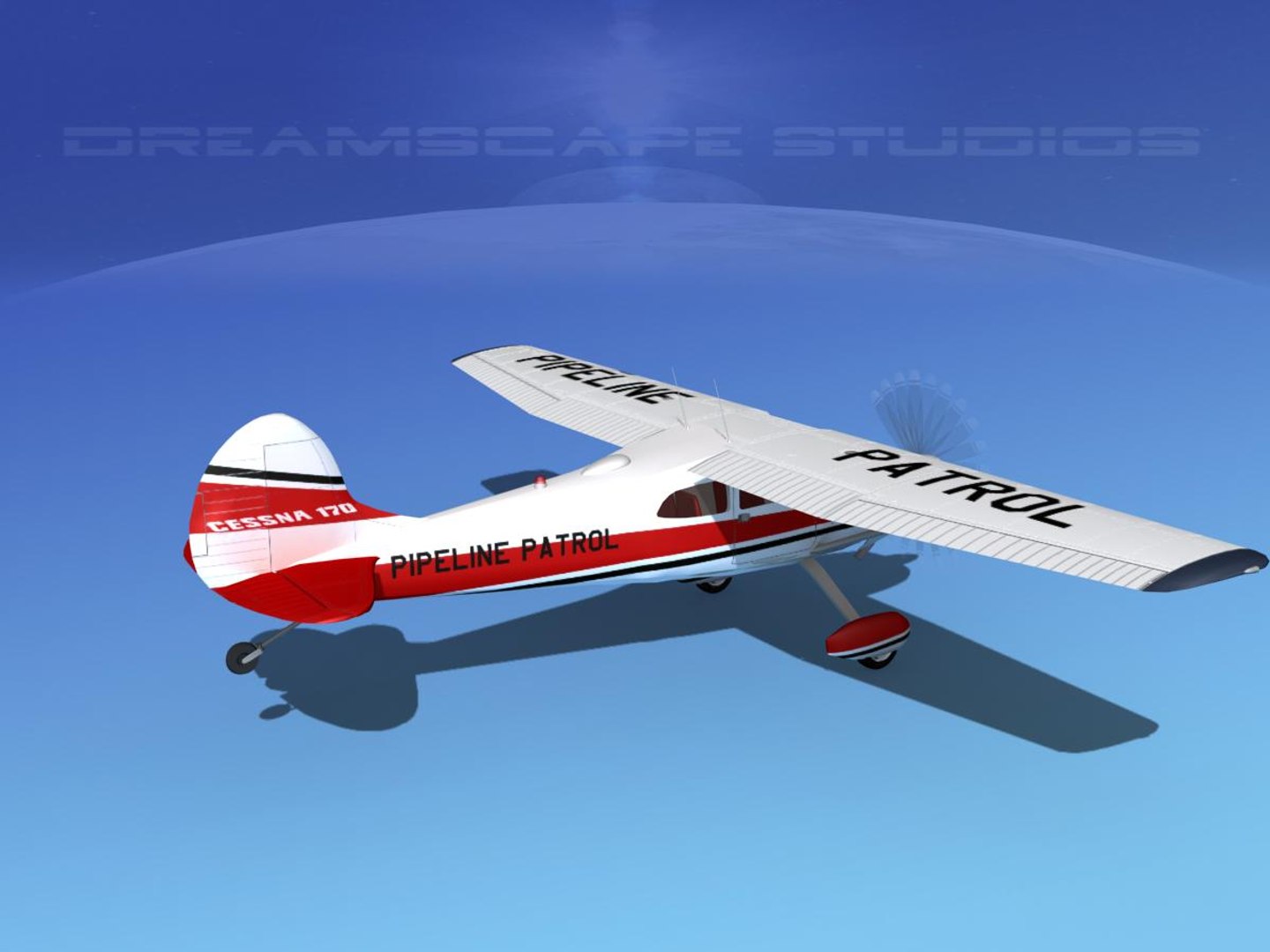 3D Propeller Cessna Airplane 170 Model - TurboSquid 1161307