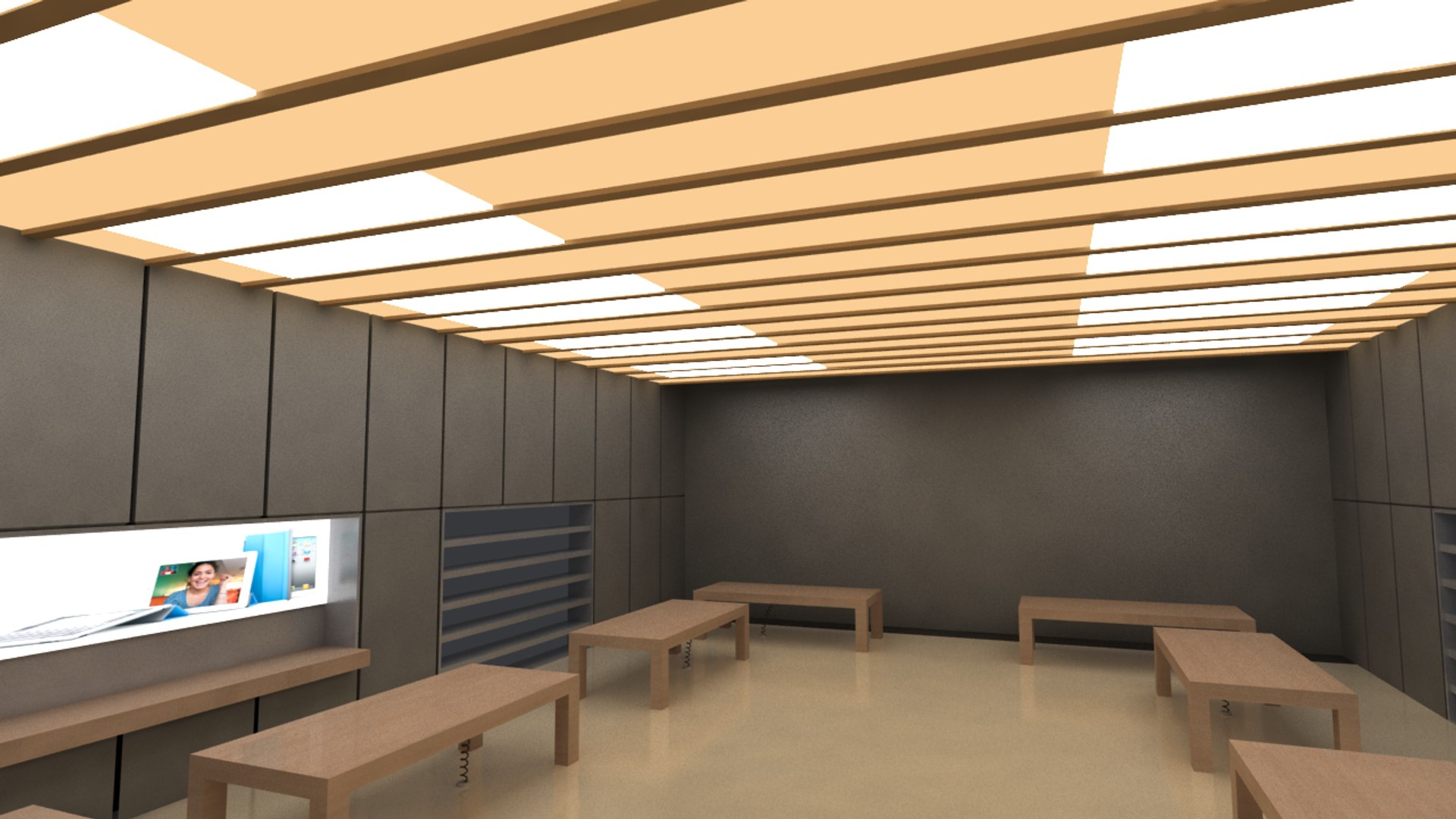 3d Apple Store V4 Model