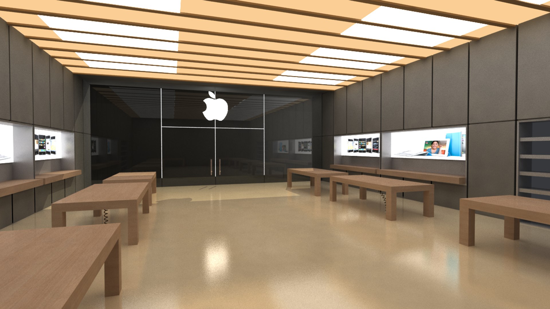 3d Apple Store V4 Model