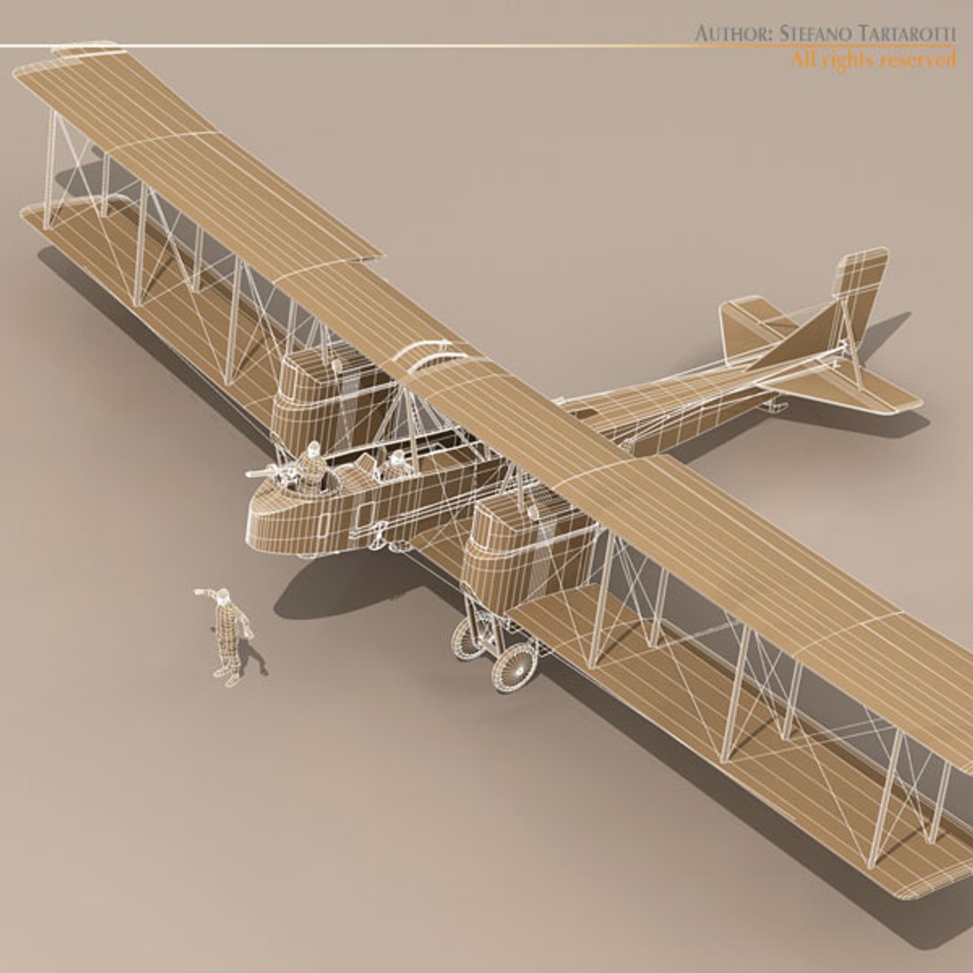 3d Model German Bomber Pilot Gotha