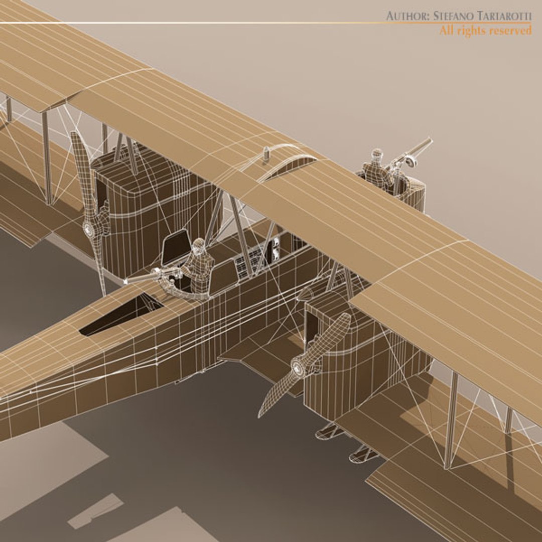 3d Model German Bomber Pilot Gotha