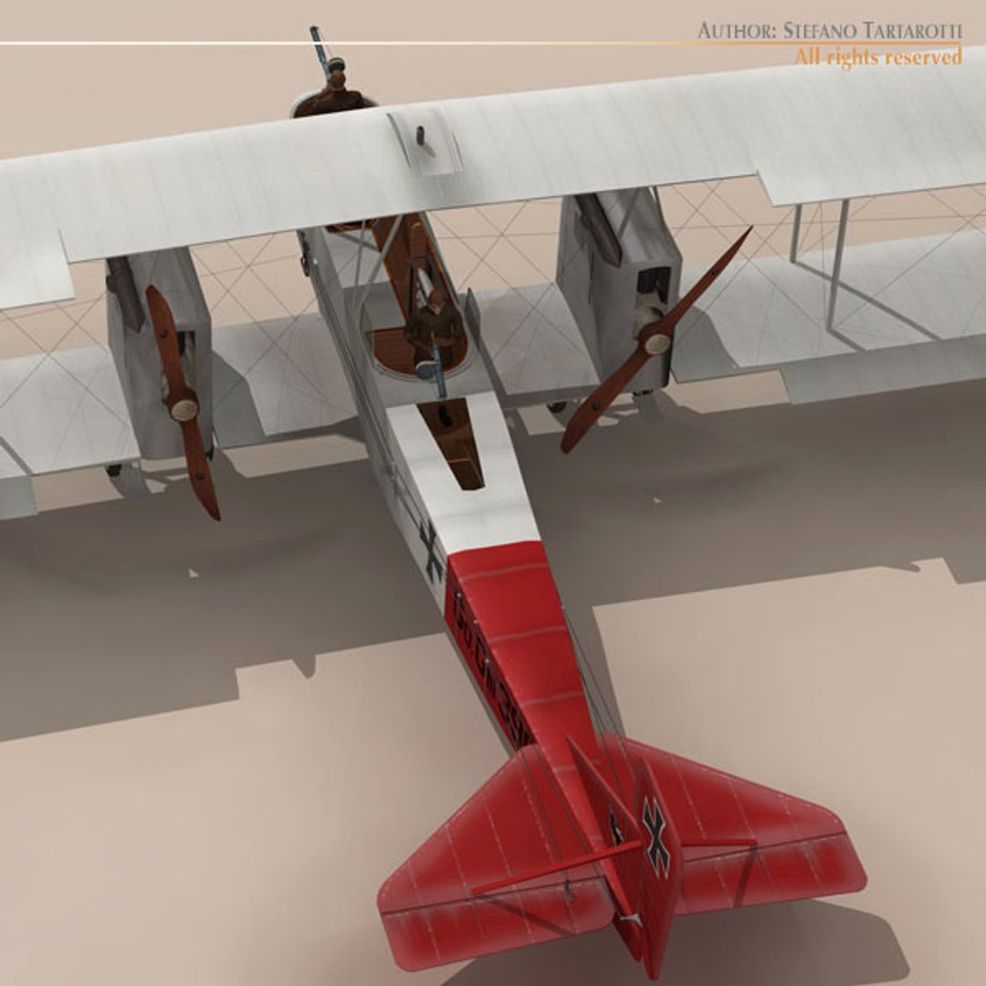 3d Model German Bomber Pilot Gotha