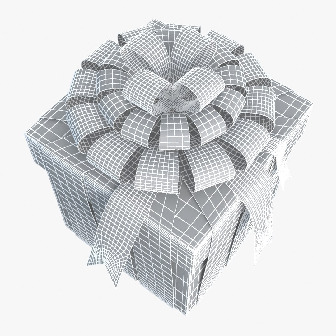 3d Model Of Christmas Gift Present Box