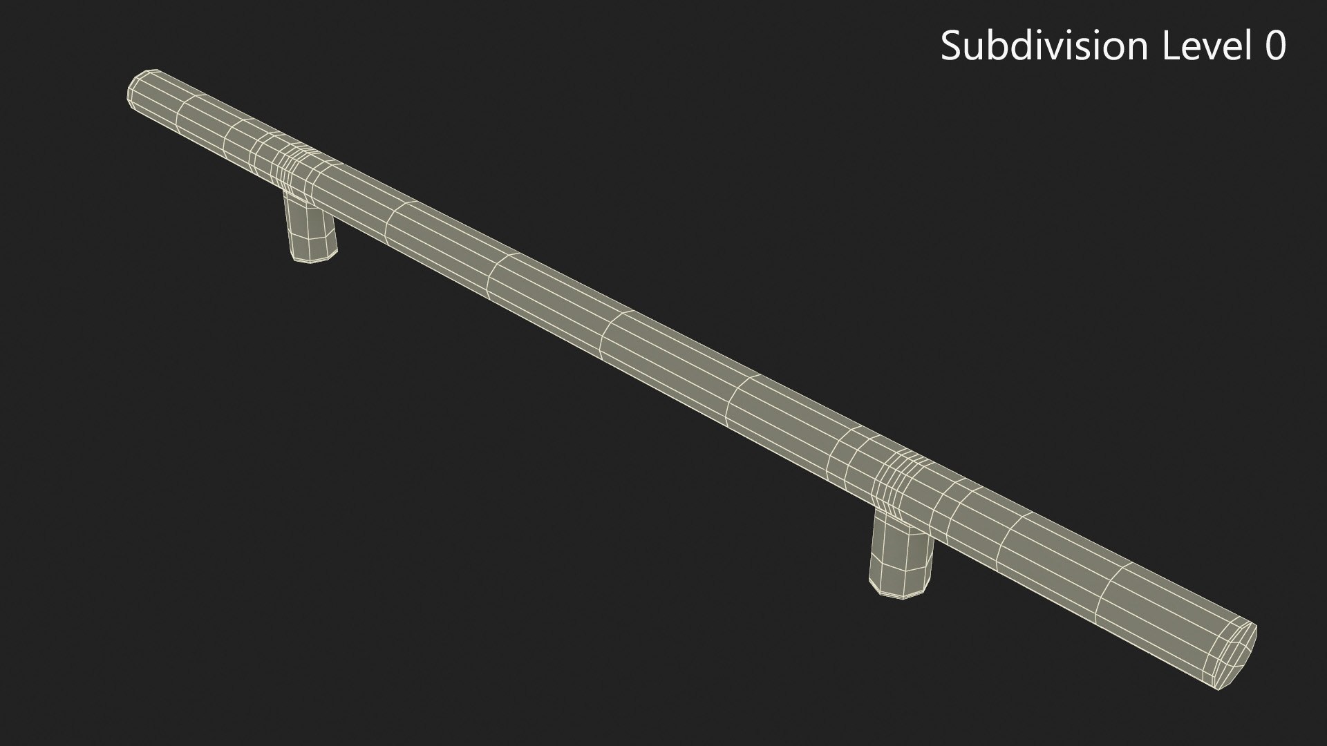 3D Door Handle Straight Round Gold Model - TurboSquid 2232398