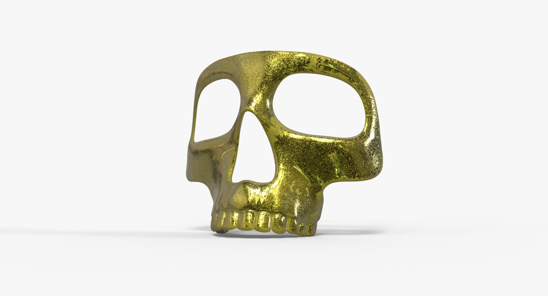 3D Golden Mask Skelet - TurboSquid 1417063