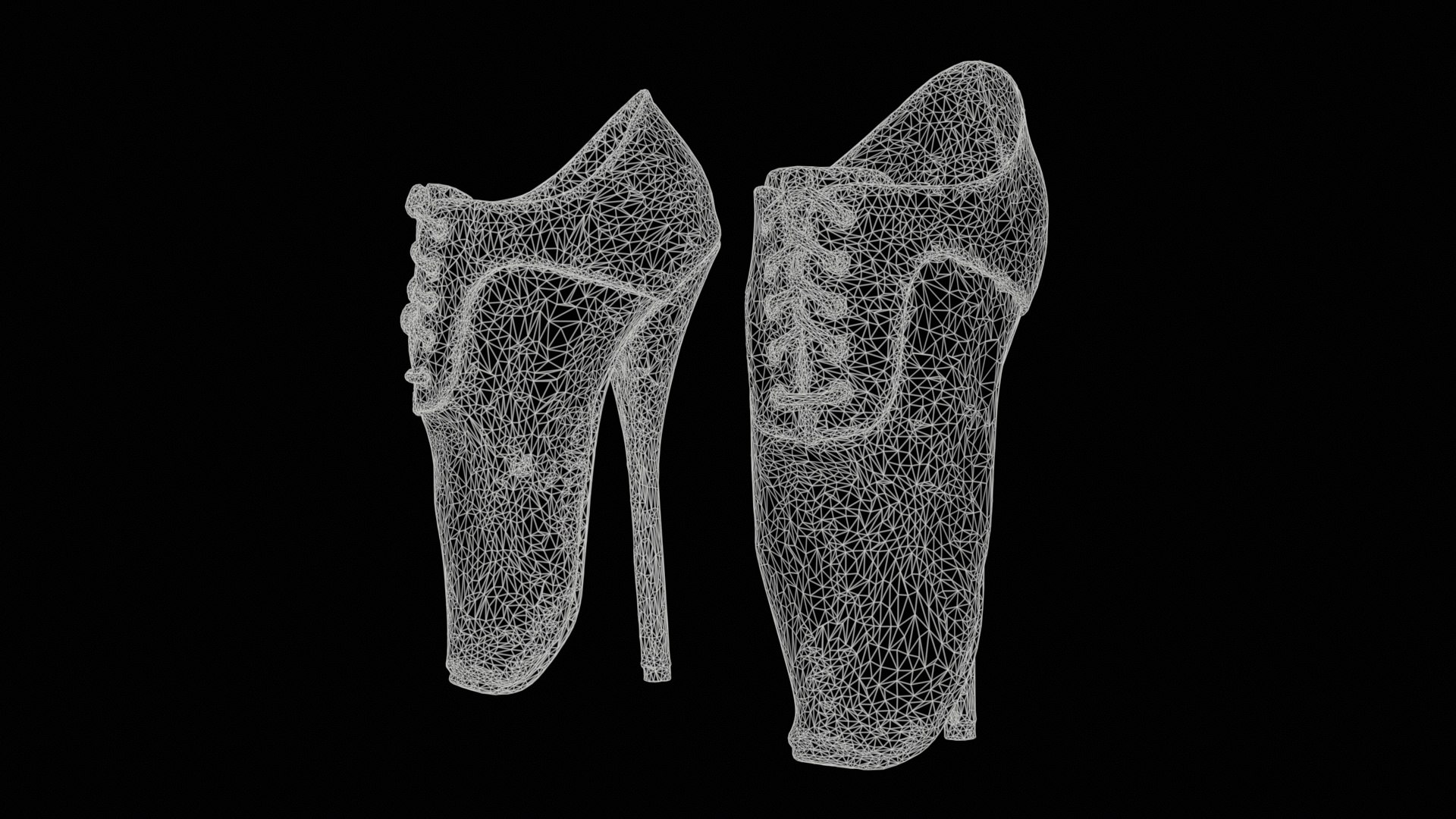 Transparant Ballet Heels Remastered 3D - TurboSquid 2361236