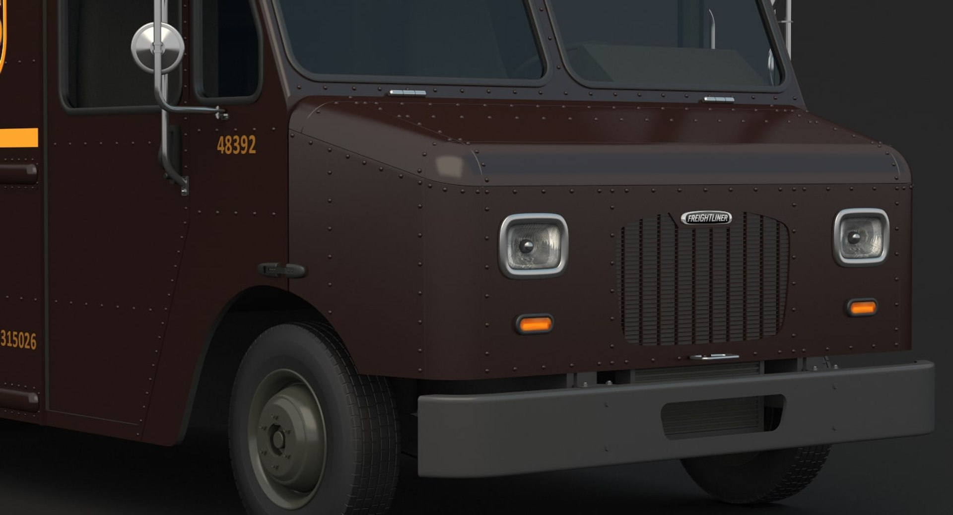 3d Ups Delivery Truck Van Model