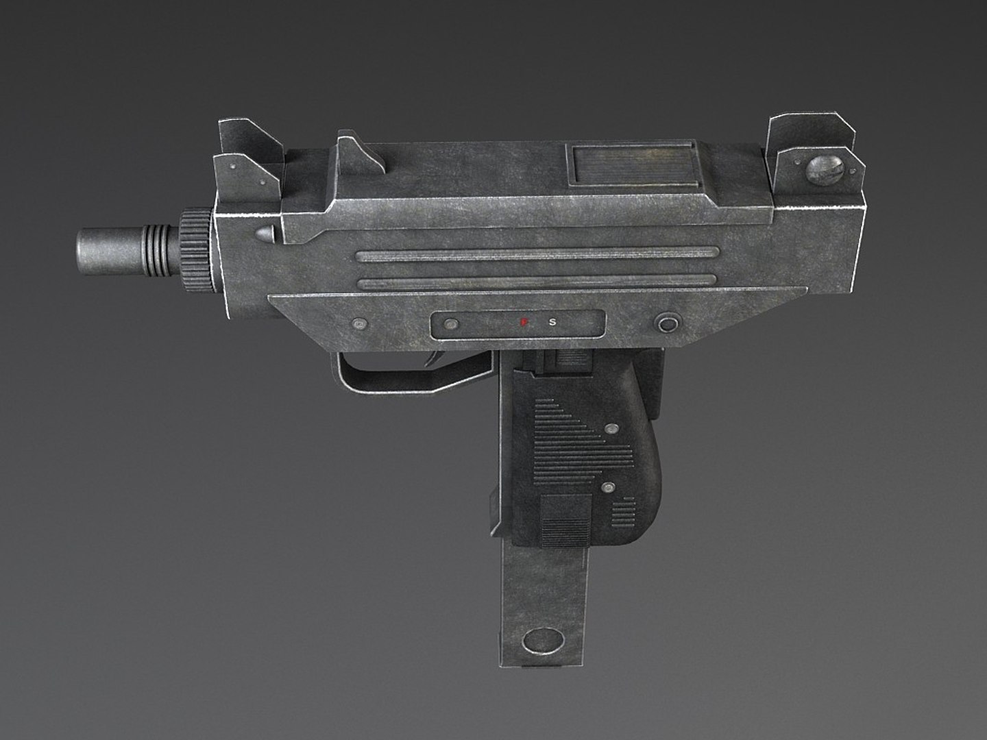 3d Machine Gun Submachine Model