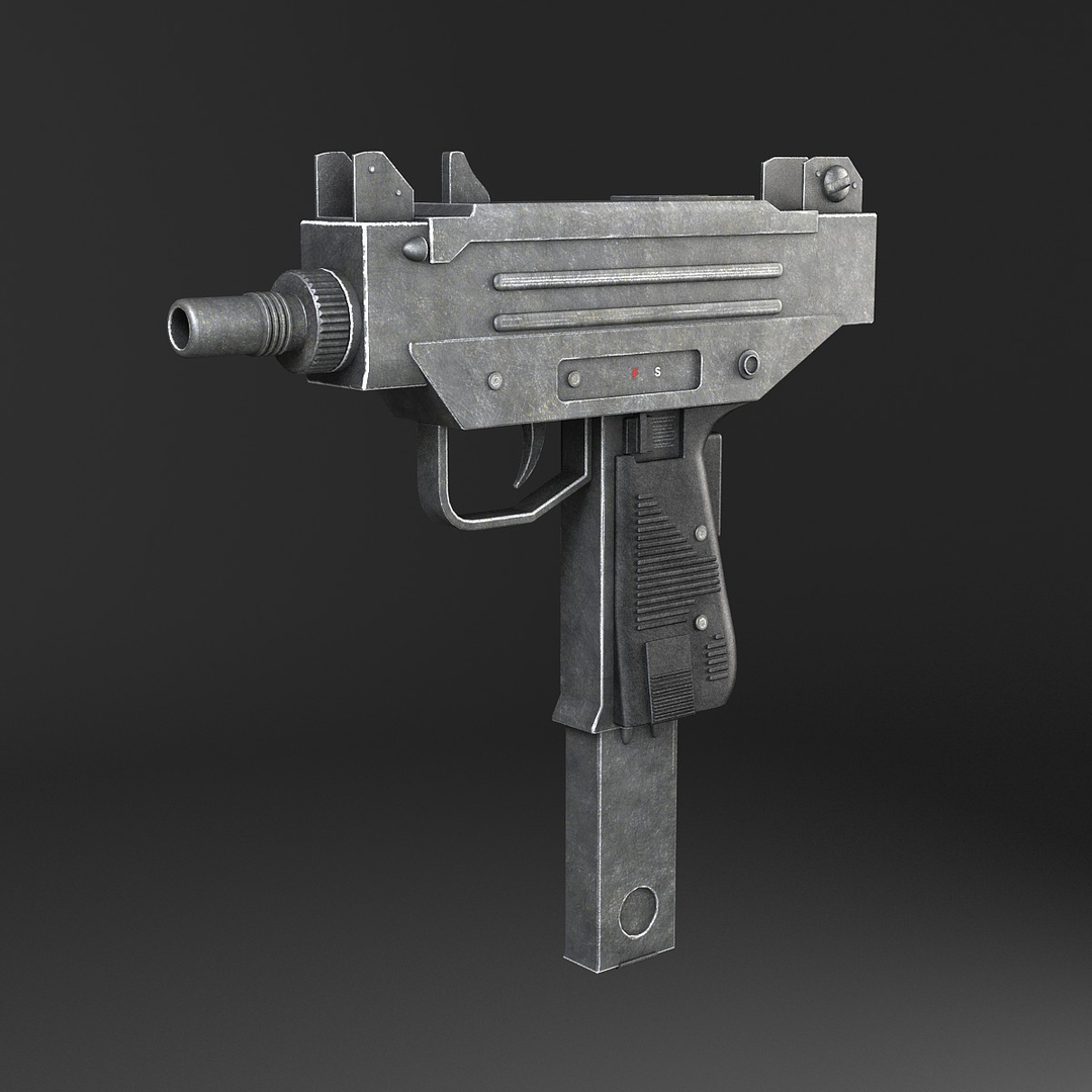 3d Machine Gun Submachine Model