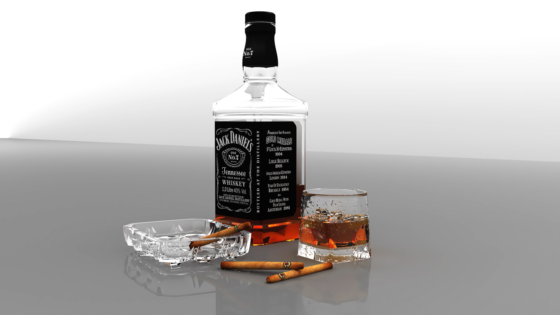 Whiskey Set 3D Model - TurboSquid 1545099