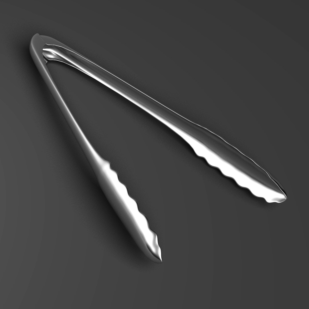 3d Grilling Kitchen Tongs Model