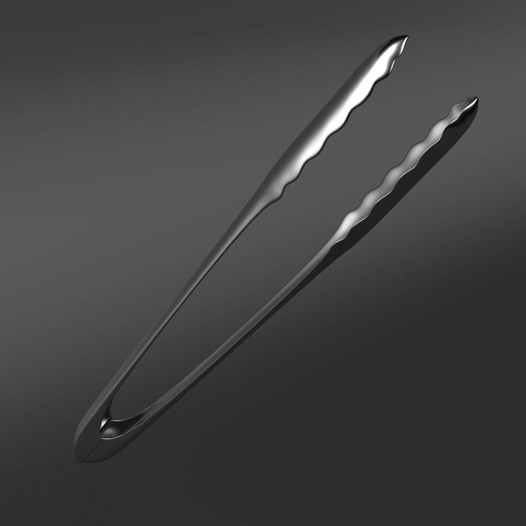 3d Grilling Kitchen Tongs Model