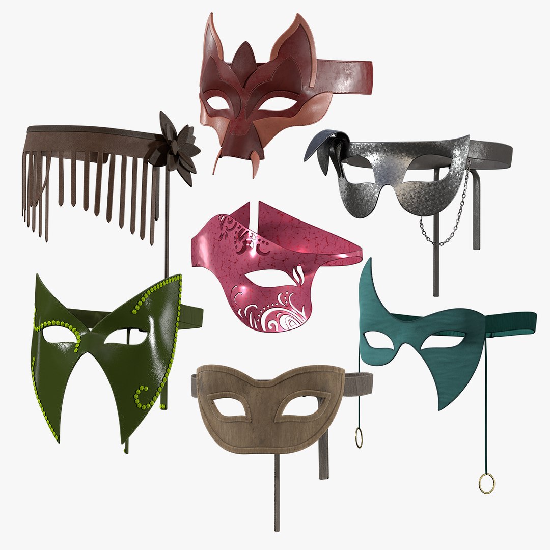 7 Ornamental Face Mask With Texture 3D Model - TurboSquid 2414958