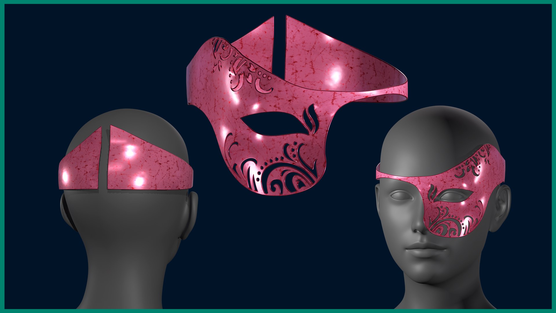 7 Ornamental Face Mask With Texture 3D Model - TurboSquid 2414958