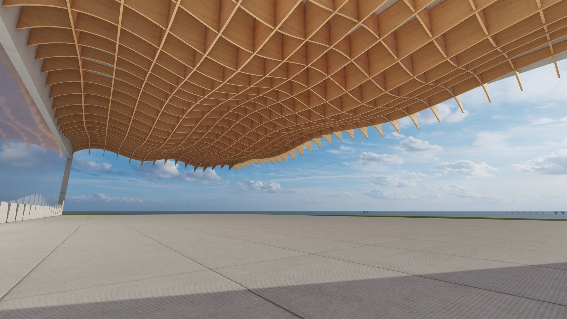 3D Parametric Wavy Waffle Structure - TurboSquid 2026535