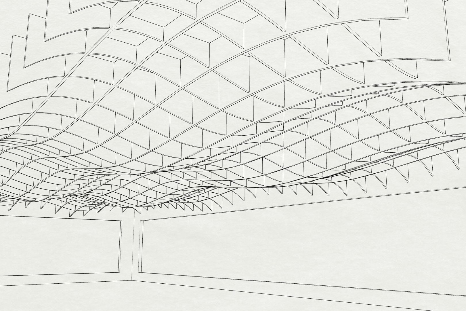 3D Parametric Wavy Waffle Structure - TurboSquid 2026535