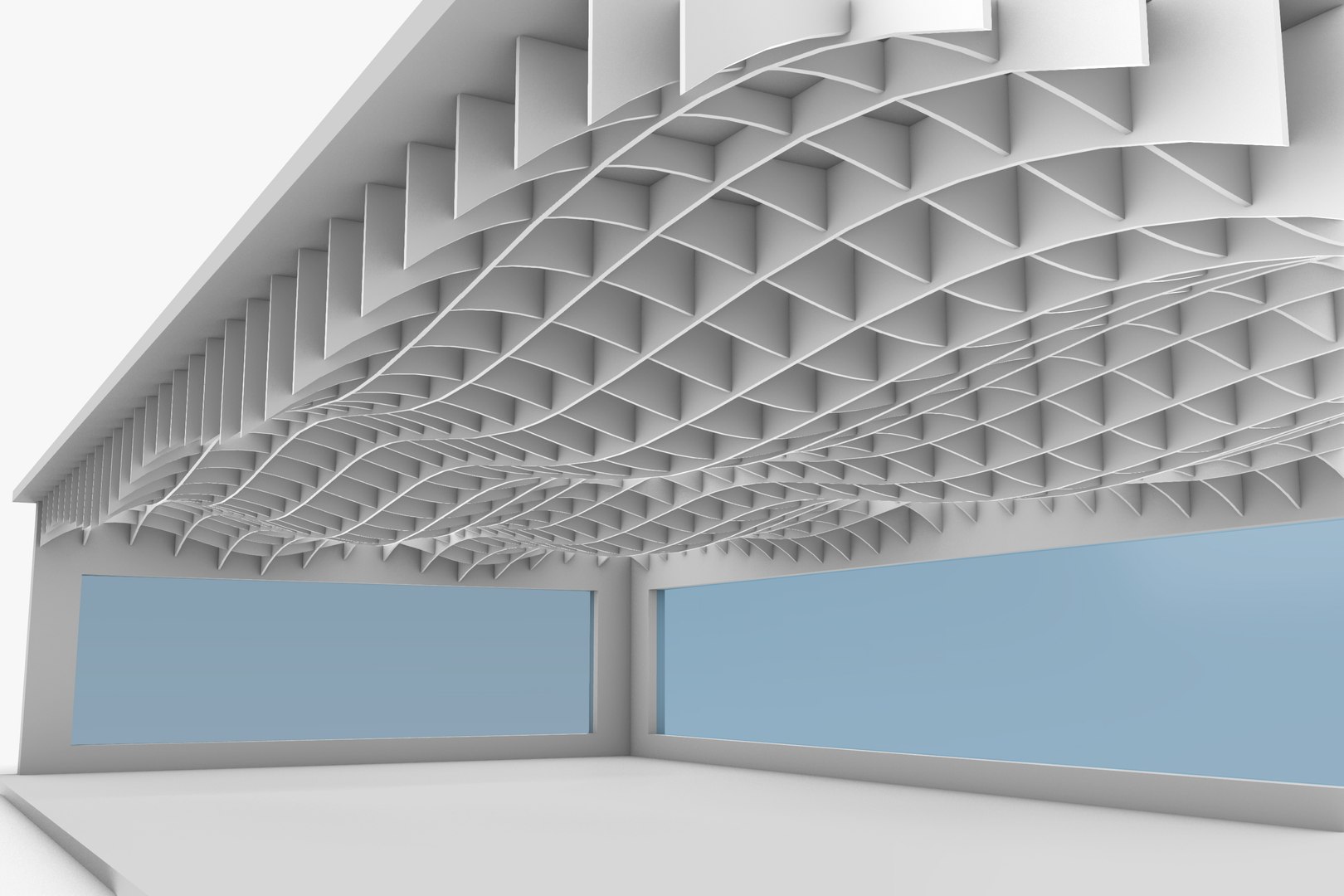 3D Parametric Wavy Waffle Structure - TurboSquid 2026535