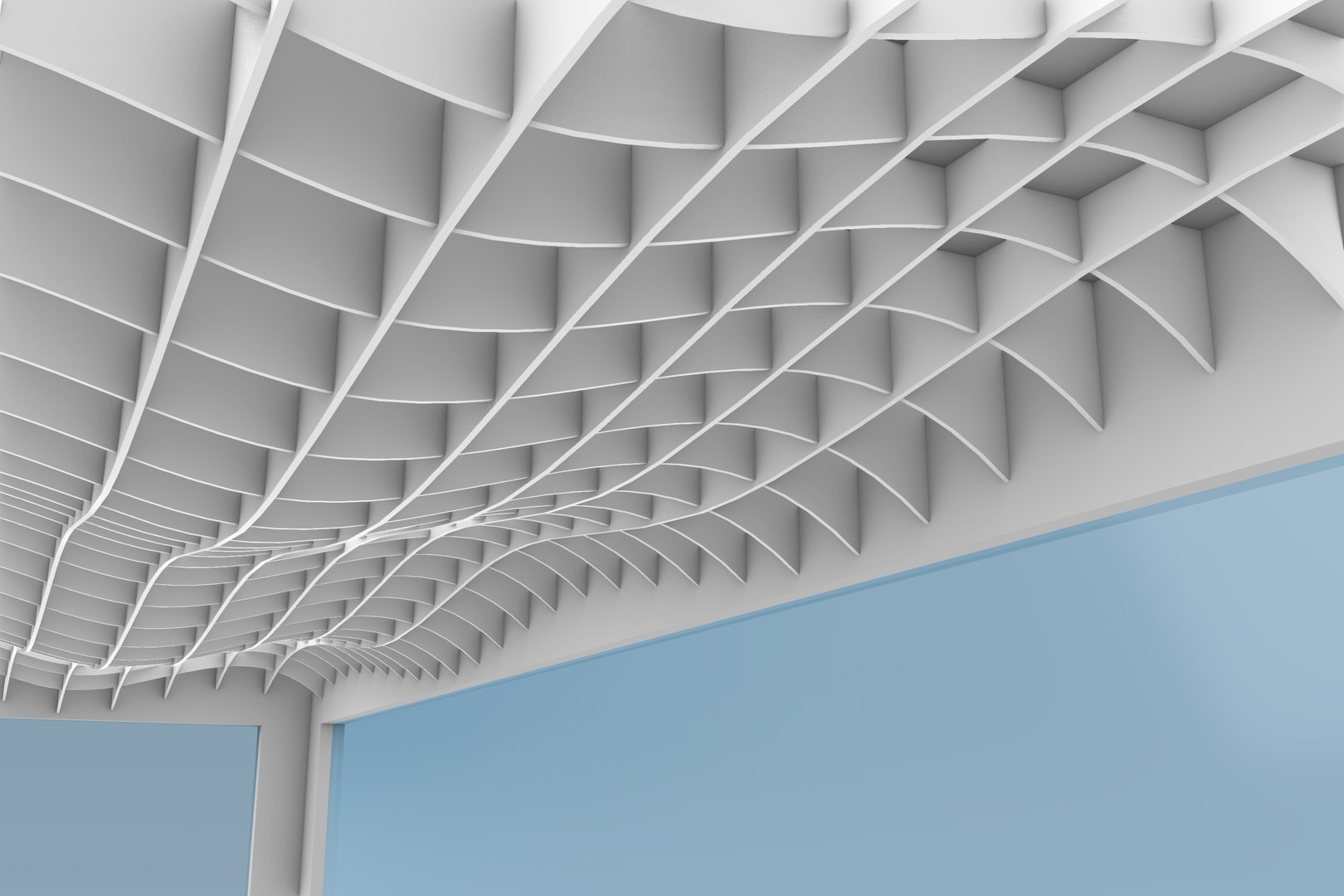 3D Parametric Wavy Waffle Structure - TurboSquid 2026535