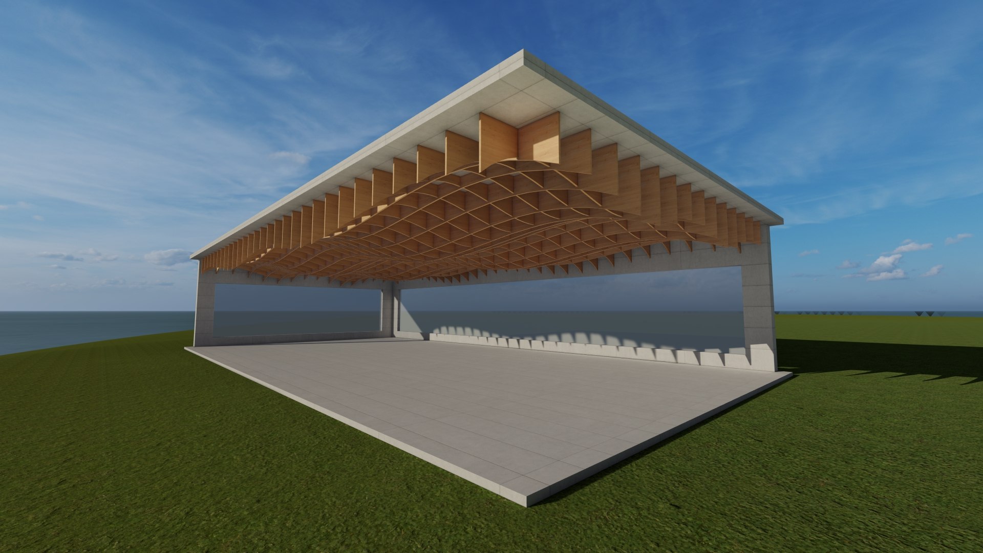 3D Parametric Wavy Waffle Structure - TurboSquid 2026535