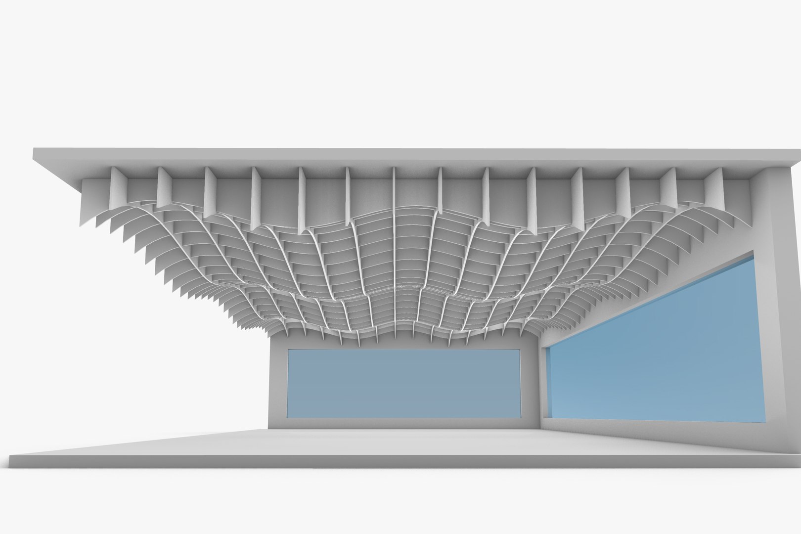 3D Parametric Wavy Waffle Structure - TurboSquid 2026535