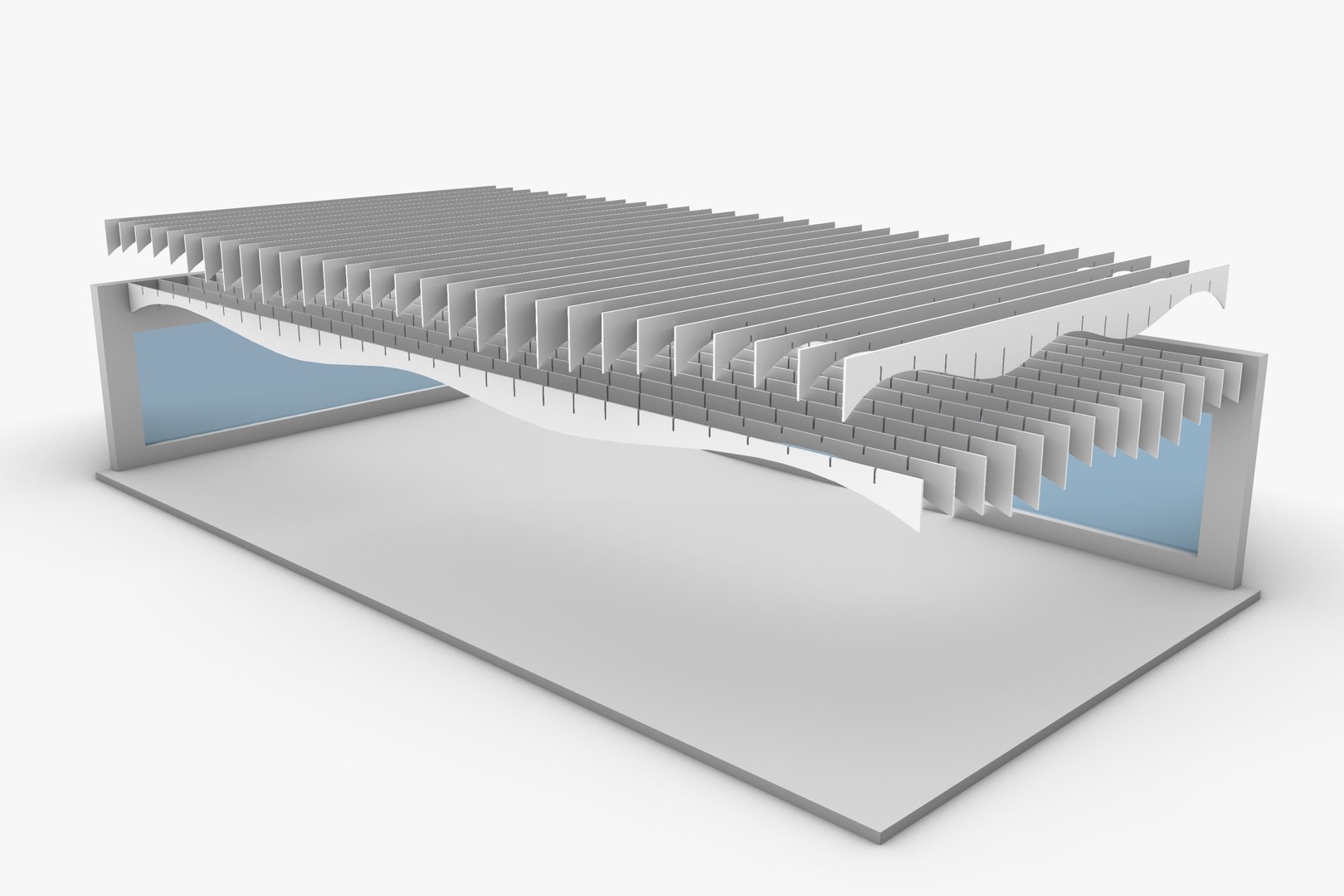 3D Parametric Wavy Waffle Structure - TurboSquid 2026535