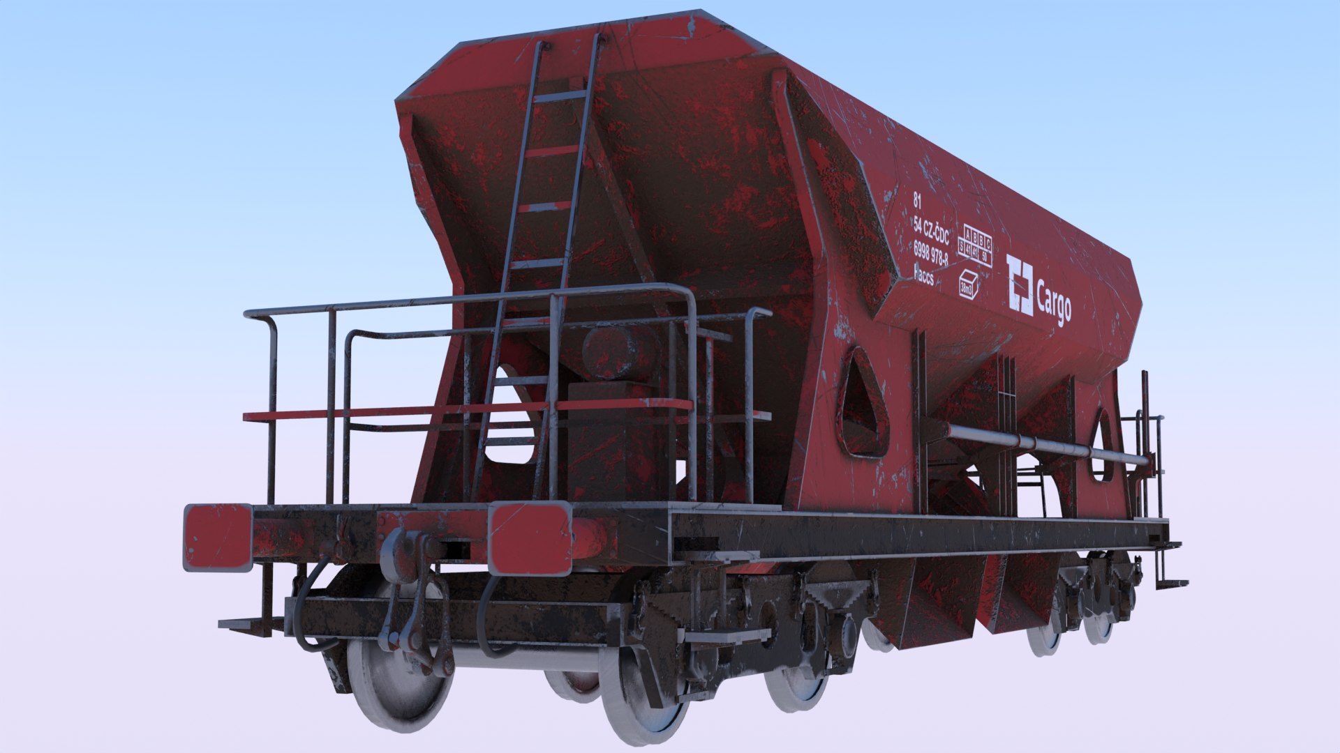 Hopper Wagons 3 Colors 3D Model - TurboSquid 2243258