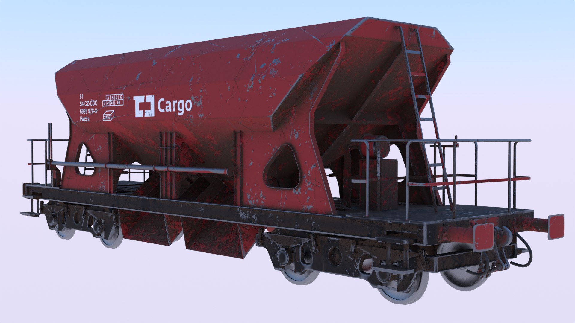 Hopper Wagons 3 Colors 3D Model - TurboSquid 2243258