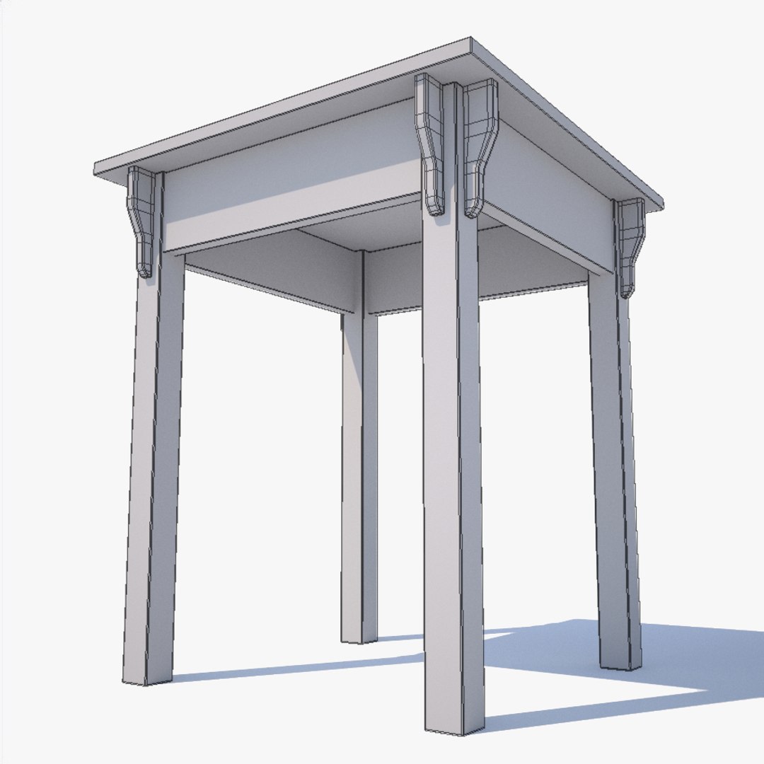 3d simple end table model