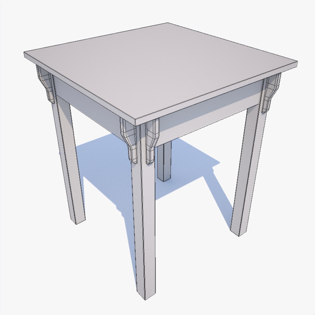 3d simple end table model