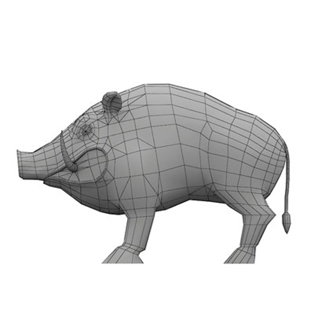 3d Model Polygonal Wild Boar
