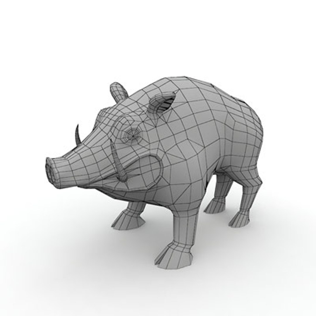 3d Model Polygonal Wild Boar