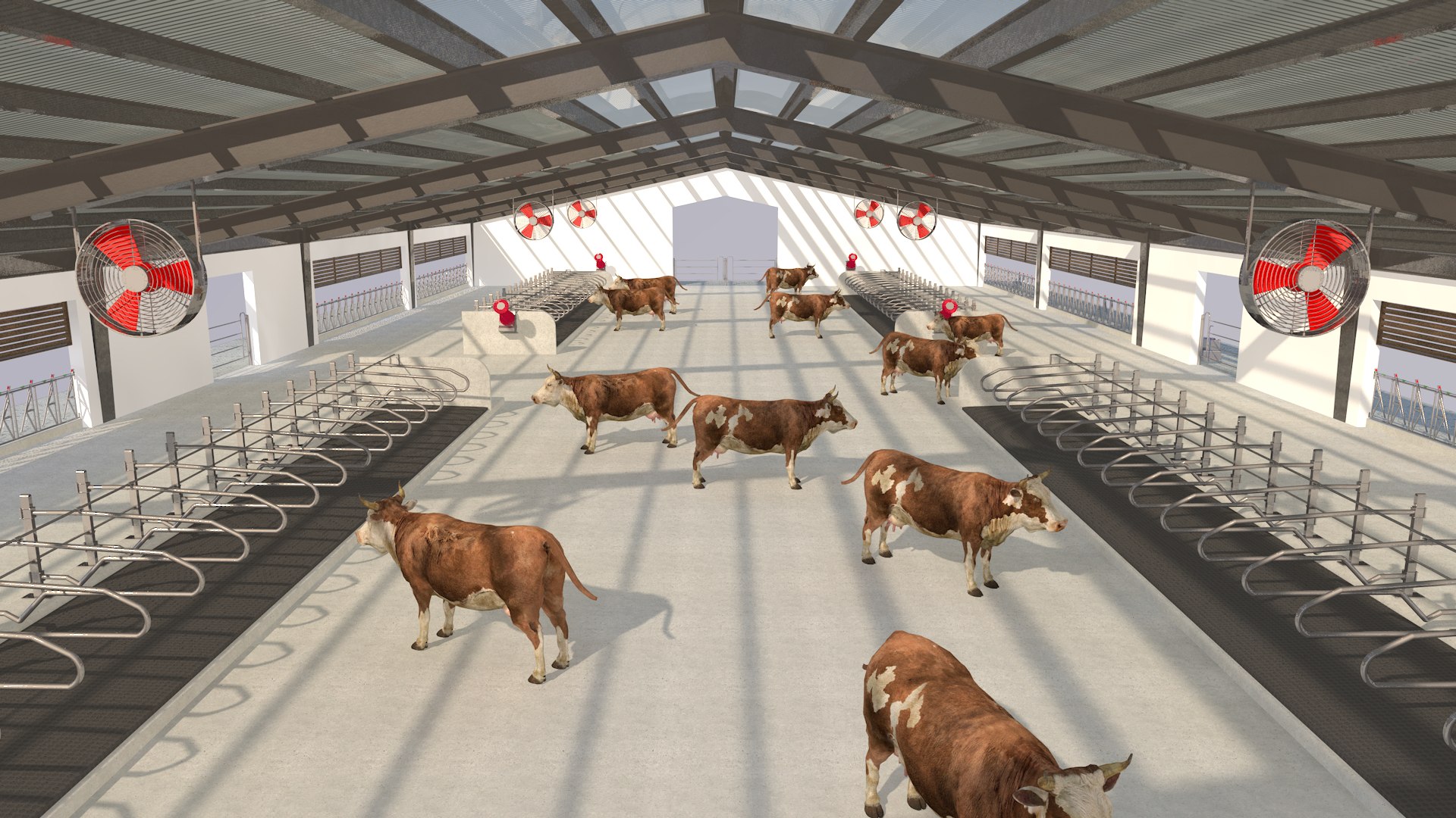 3D Cow Farm Barn - TurboSquid 2401205