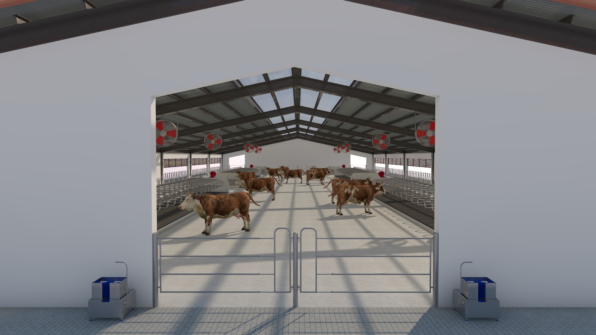3D Cow Farm Barn - TurboSquid 2401205