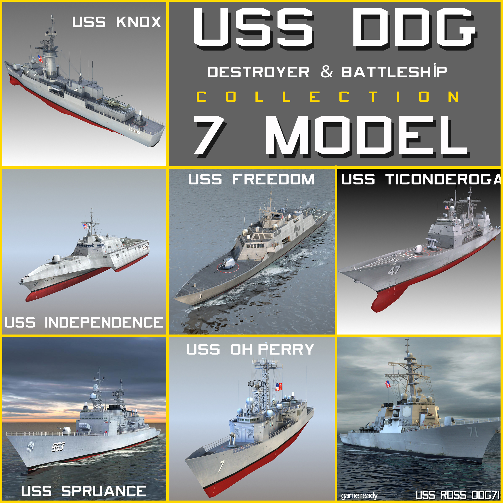 3ds uss dd destroyers ship