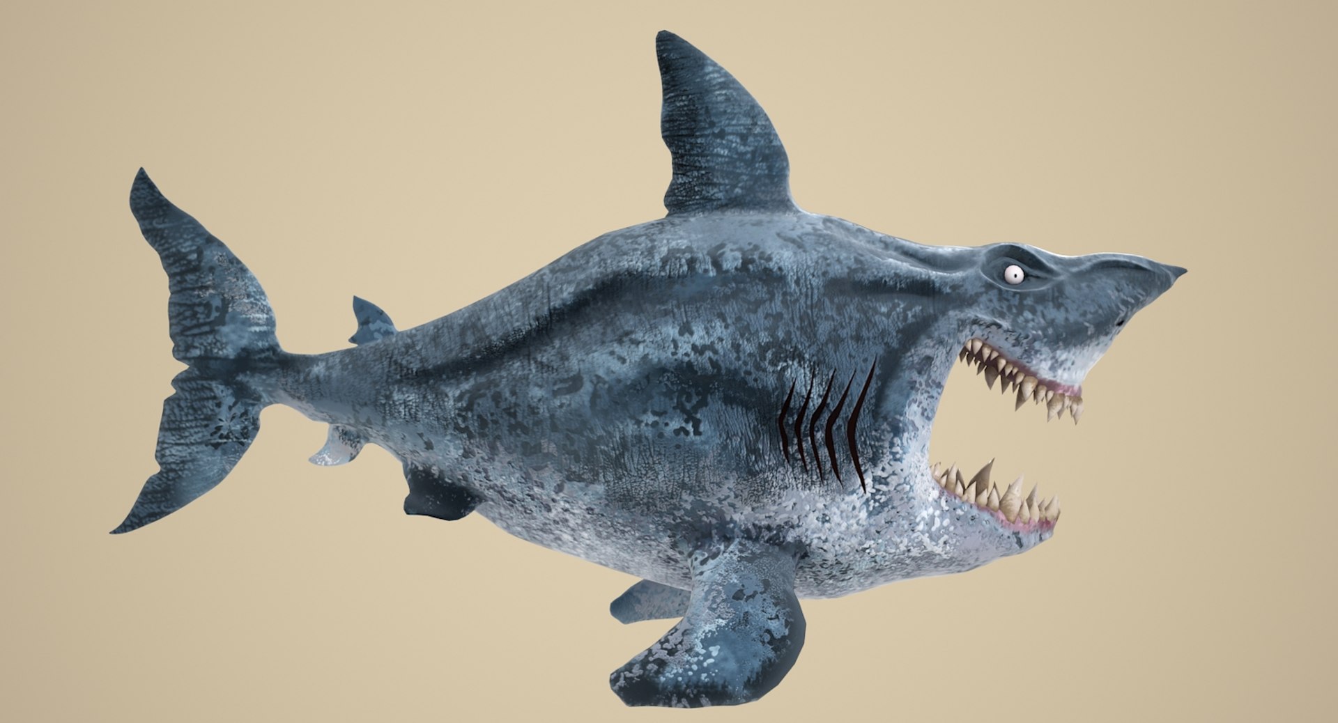3D Model Shark Cartoon - TurboSquid 1323005