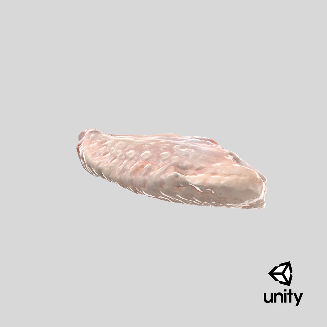 Fresh Raw Chicken Middle Wing V1 3D Model - TurboSquid 2056939