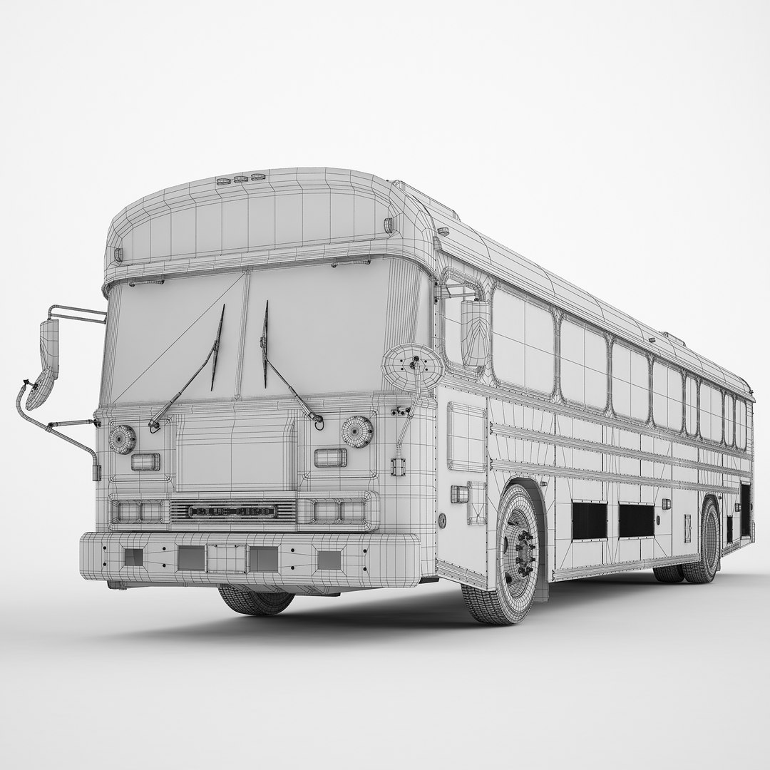 3D Model Bus 2000 Blue - TurboSquid 1614518