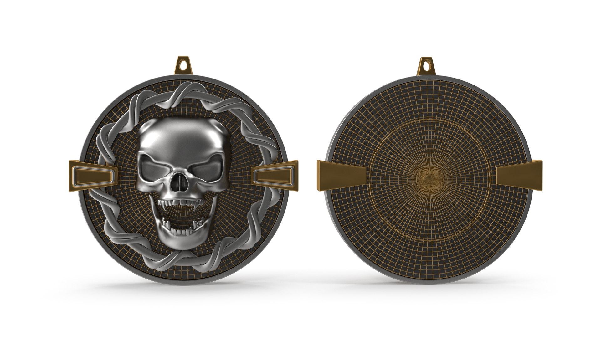 modelo 3d Medallón de calavera - TurboSquid 2300371