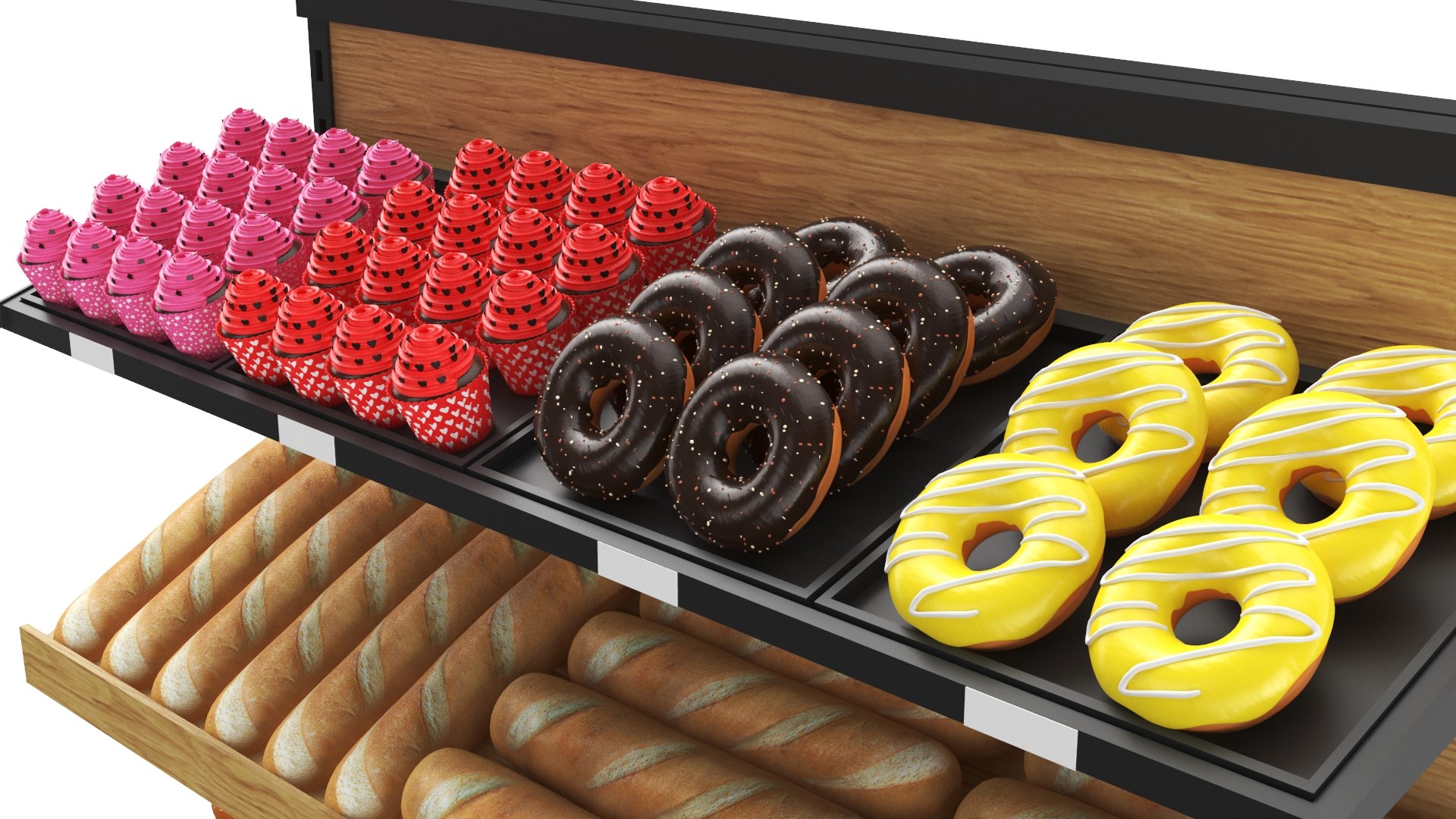 3D Real Bakery Display Model - TurboSquid 1493790