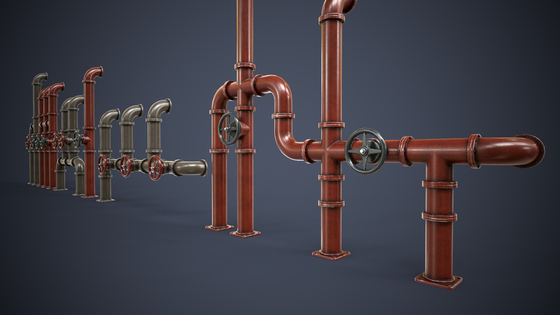 3D Modular Pipes Model - TurboSquid 2040913