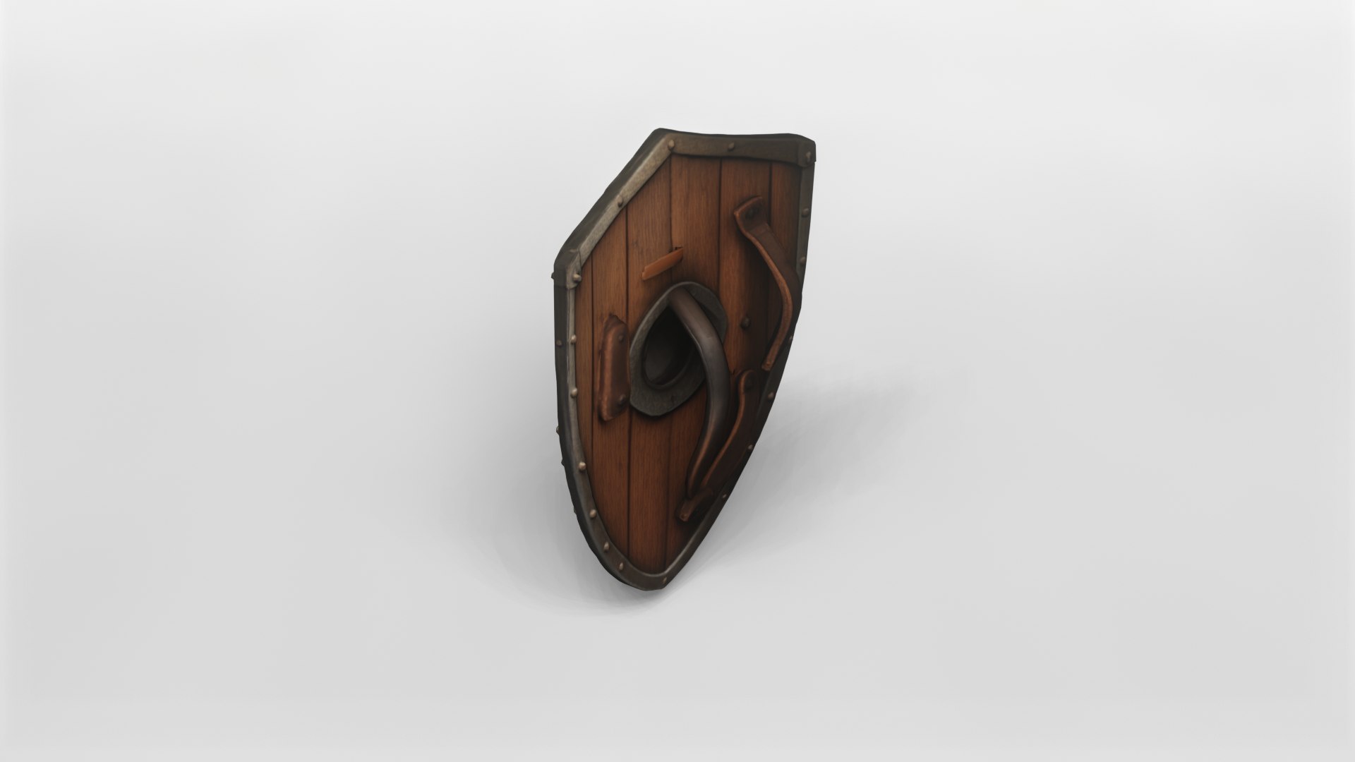Medieval Wooden Shield With Metal Reinforcements 3D Model - TurboSquid ...