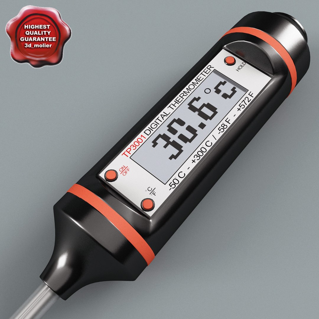 3d Model Digital Cooking Thermometer Tp3001