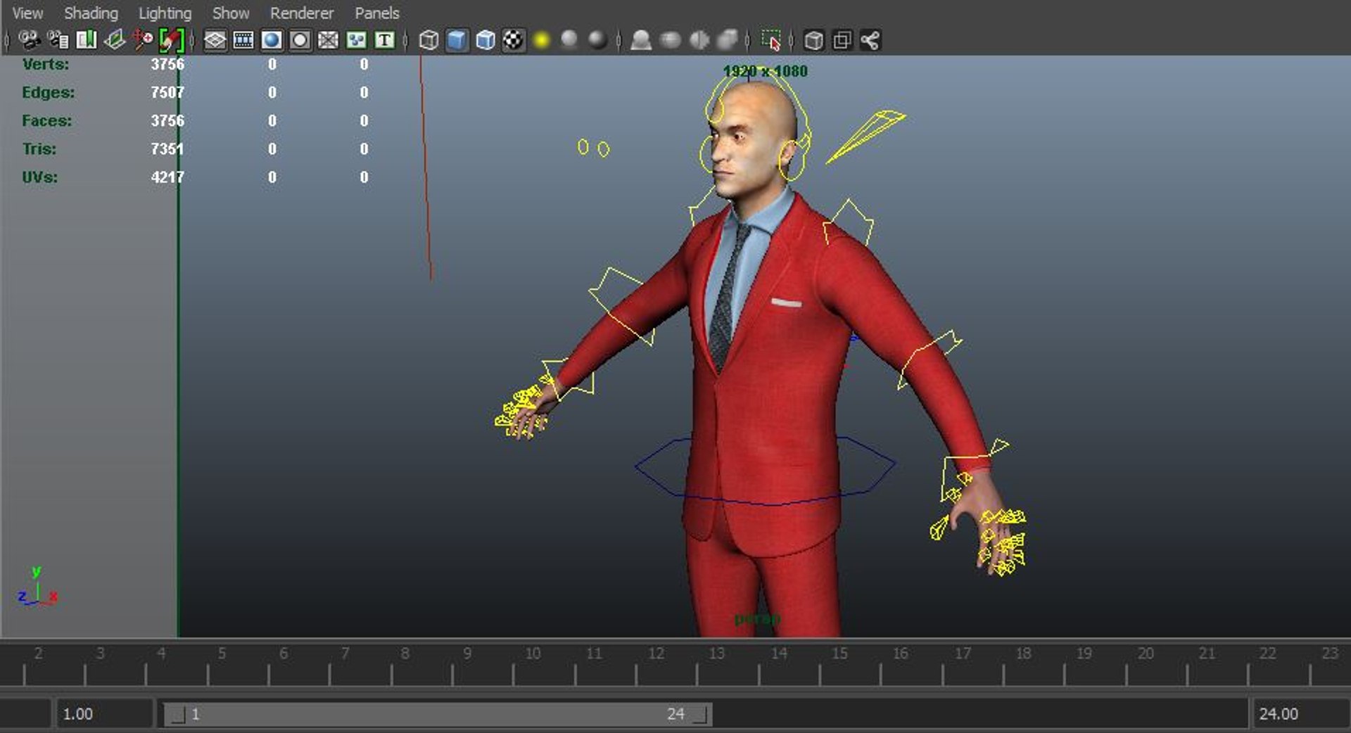 3d Model Rigged Character