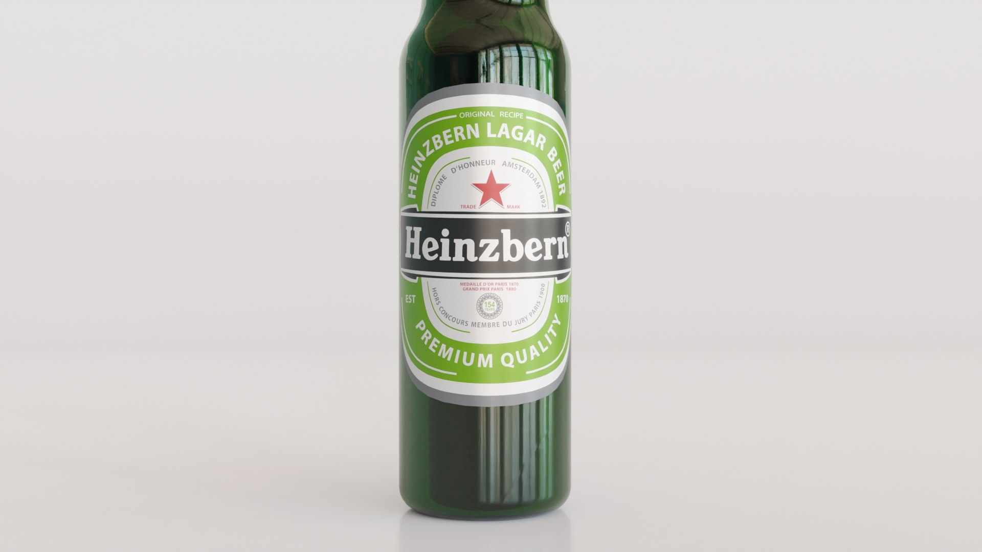 3D Model Beer Bottle - TurboSquid 2196035