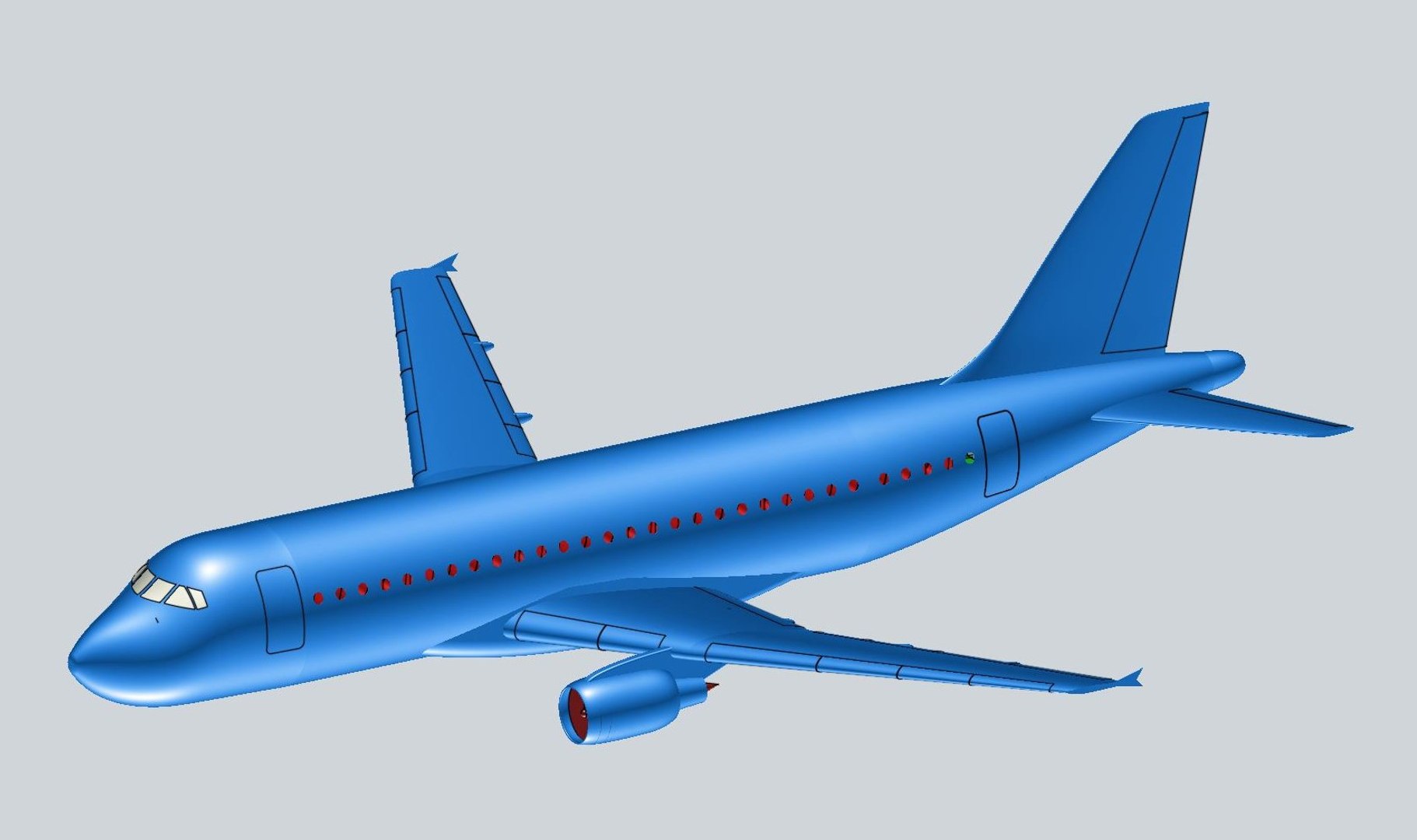 Airbus A319-100 Solid Assembly 3D Model - TurboSquid 1666158