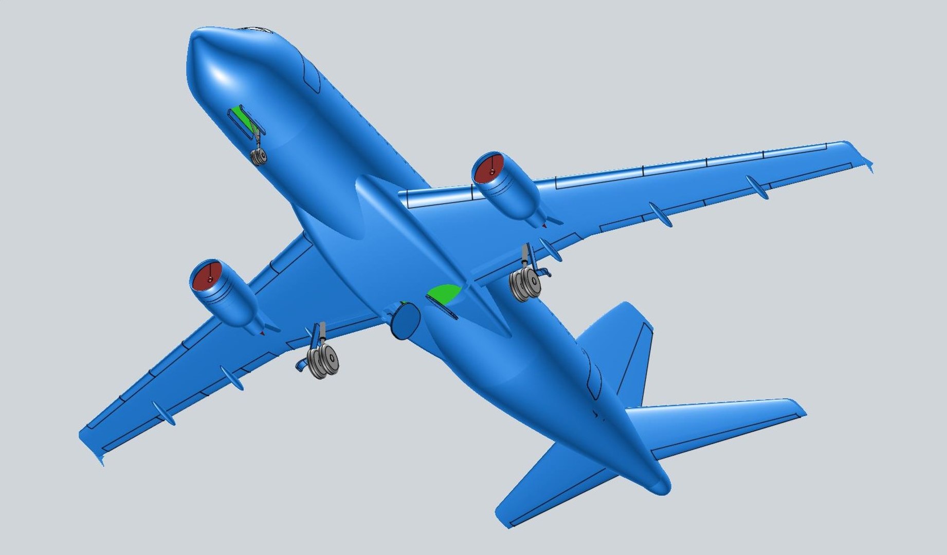 Airbus A319-100 Solid Assembly 3D Model - TurboSquid 1666158