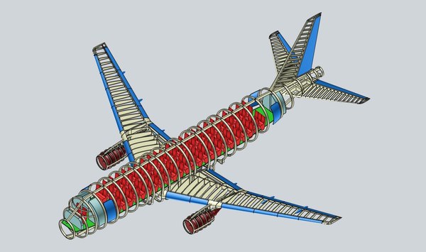 Airbus a319-100 solid assembly 3D model - TurboSquid 1666158