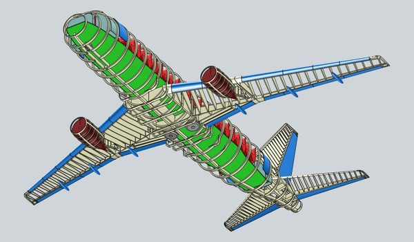 Airbus a319-100 solid assembly 3D model - TurboSquid 1666158