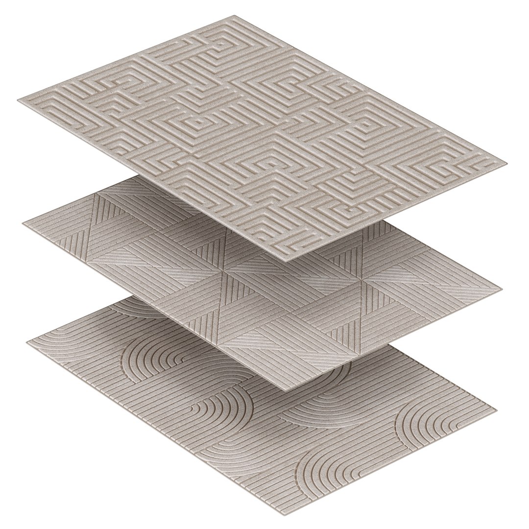 3D Model Scandinavian Rugs Set 001 - TurboSquid 2098081